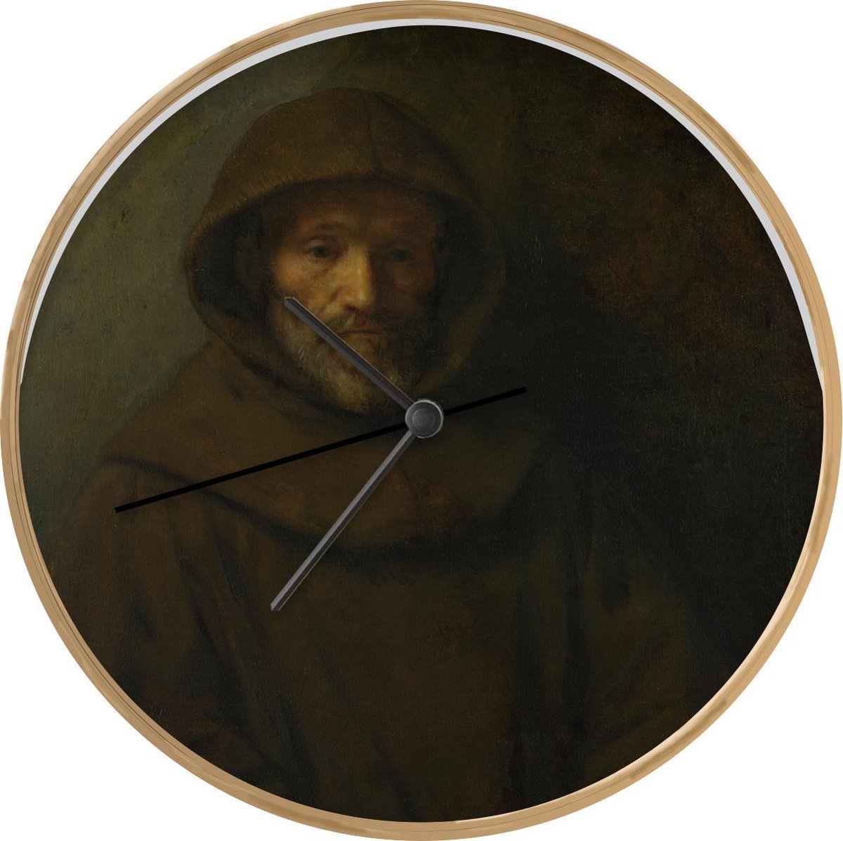 Klok Rembrandt van Rijn Ø 30 cm - Le moine franciscain - Peinture de ...