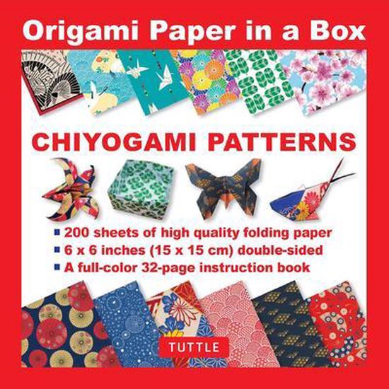 Origami Paper in a Box - Chiyogami Patterns: 200 Sheets of Tuttle Origami Paper: 6x6... | bol.com