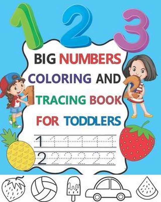 Big Numbers Coloring and Tracing Book for Toddlers, Abimed Publishing ...