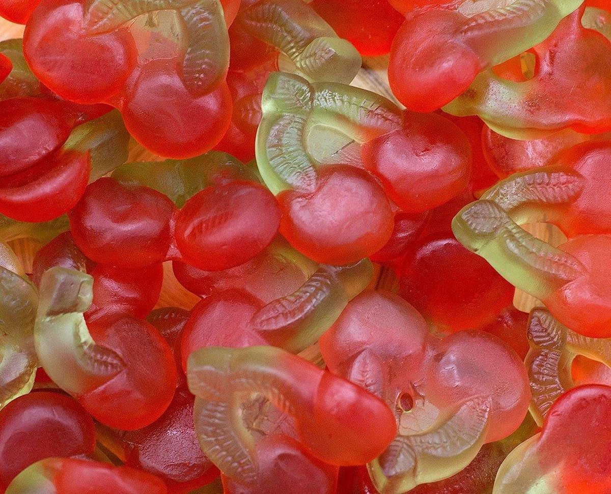 Suikervrije Snoep Kersen 450Gram - Lactosevrij - glutenvrij ...