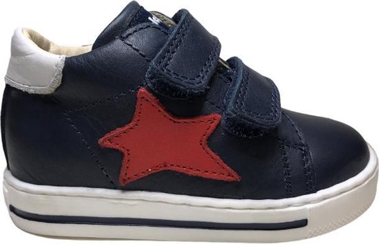 falcotto velcro rode ster lederen sneaker Sasha navy mt 20 | bol