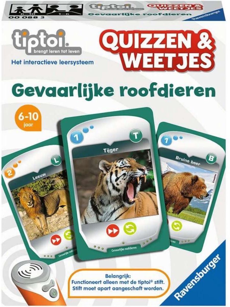 Ravensburger tiptoi® Quizzen & Weetjes Roofdieren - Leersysteem | Games | bol.com