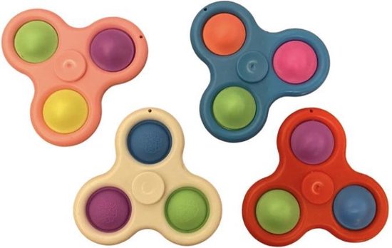 Hand spinner - Fidget toy - Pop it - 2 in 1 - Anti stress | bol.com