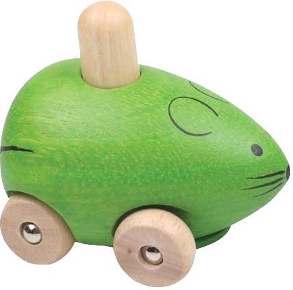Houten muis met piep groen | bol.com