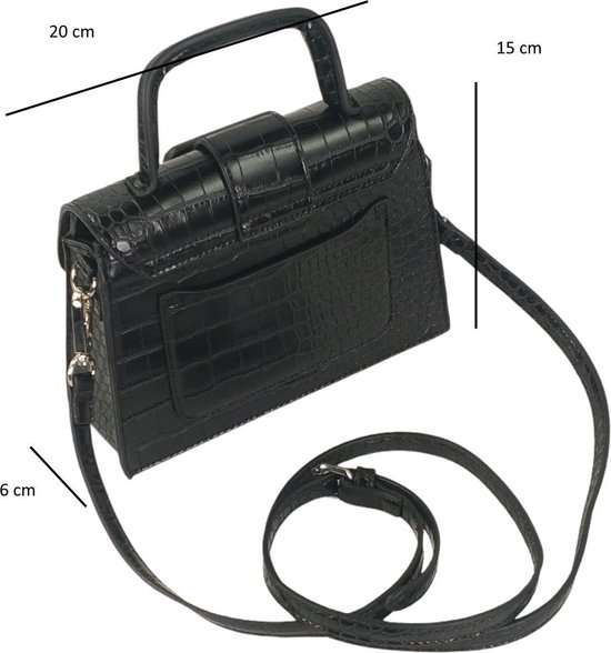 Flora&Co - Paris - mini-handtasje - crossbodytasje zwart | bol.com