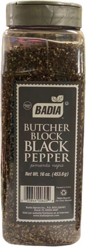 Kruiden Badia Butcher Block Black Pepper Spices 453,6 g | bol