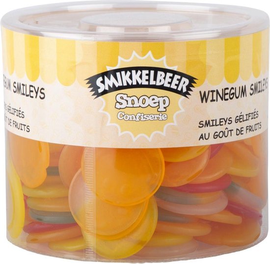 Smikkelbeer Grote XL Silo Winegums Smiley Snoep 1,1 KILO | bol.com