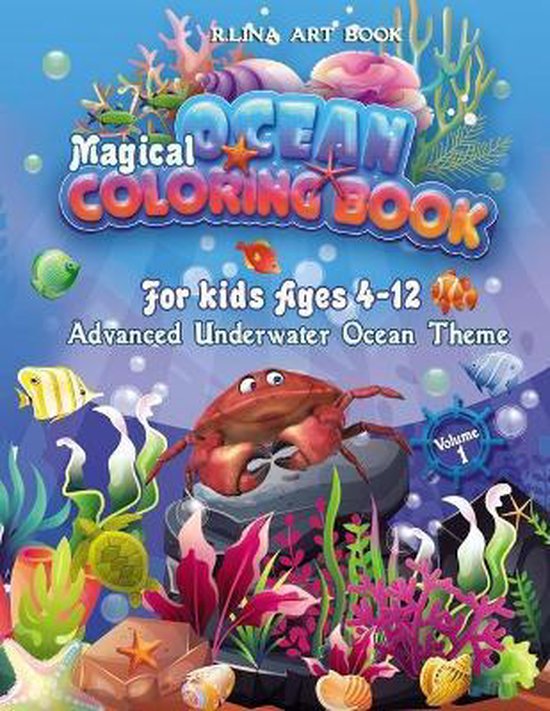 Ocean Coloring Book- Magical Ocean Coloring Book For Kids Ages 4-12, R ...