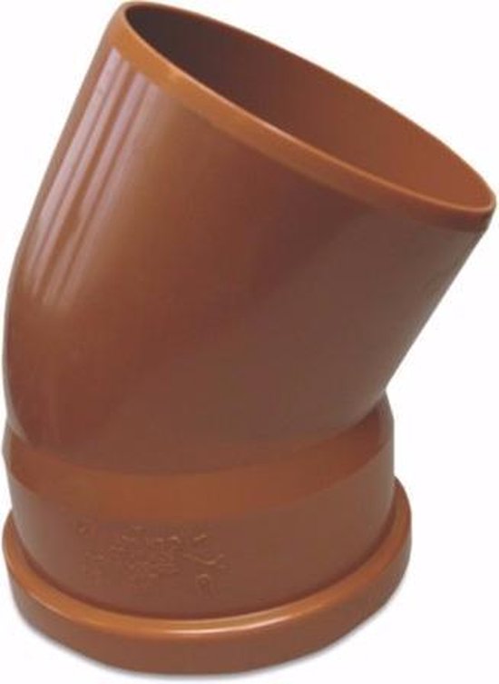 Bocht 30° PVC-U 125 mm SN4 manchet x spie roodbruin | bol.com