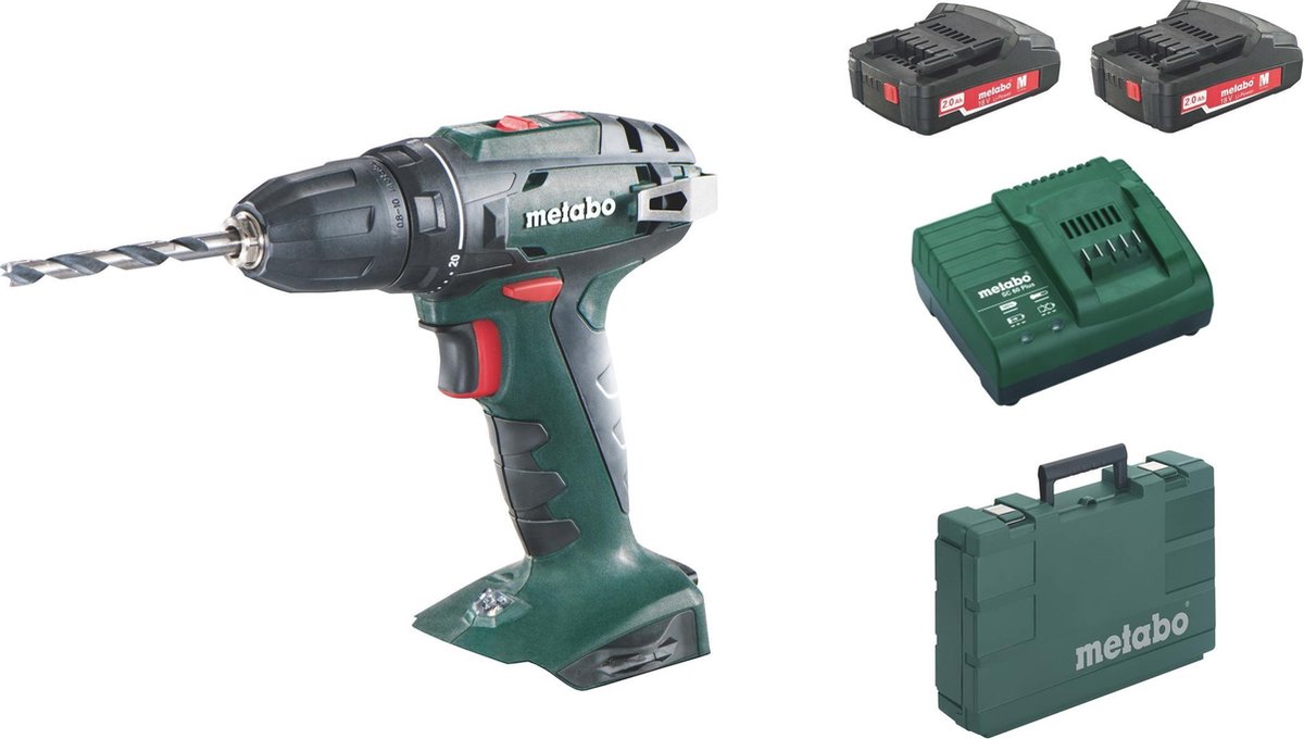 bol.com | Metabo BS 18 18V Li-Ion accu Boor-/schroefmachine set (2x 2 ...