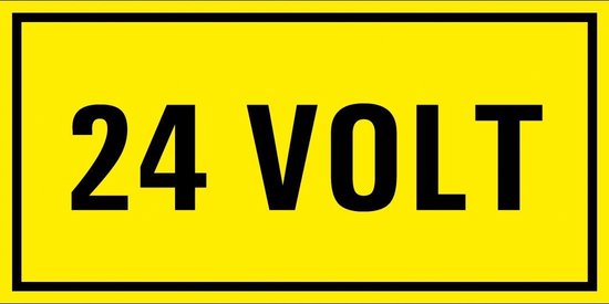 24 volt sticker 100 x 50 mm | bol.com