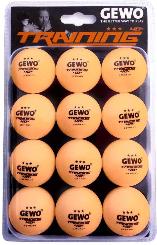 Gewo Tafeltennisballen Training box van 12 - 3* - Oranje - Ping Pong ...