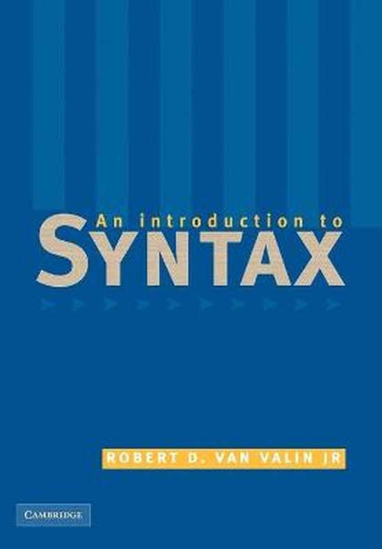 An Introduction to Syntax | 9780521635660 | Robert D. Van Valin ...