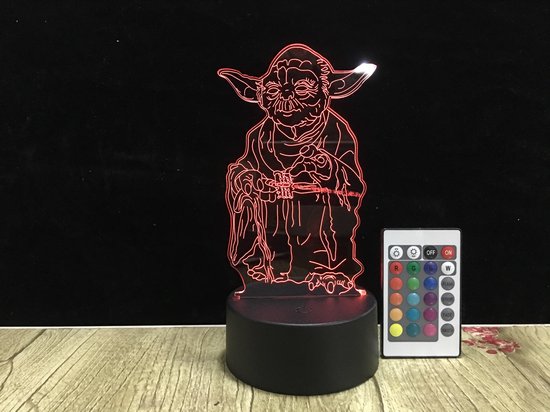 3D LED Creative Lamp Sign Yoda - Complete Set | bol.com