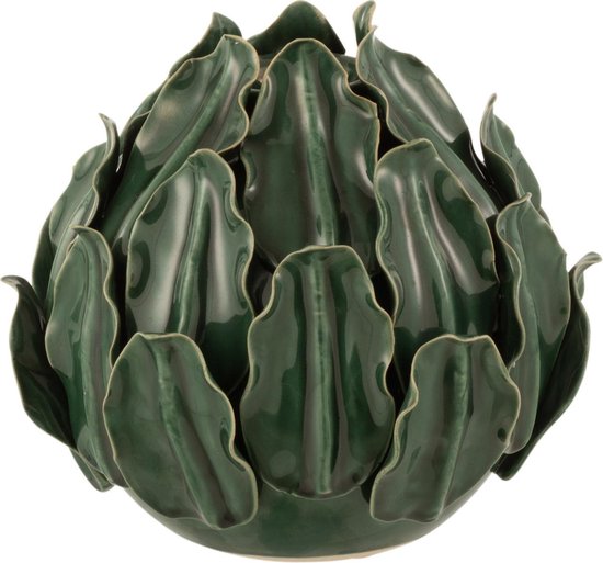 J-Line Vaas Blad Bol Keramiek Groen | bol.com