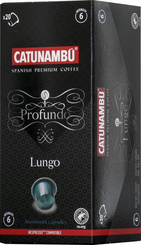 Catunambú cups geschikt voor Nespresso® - Lungo Profundo 5 x 20 cups ...