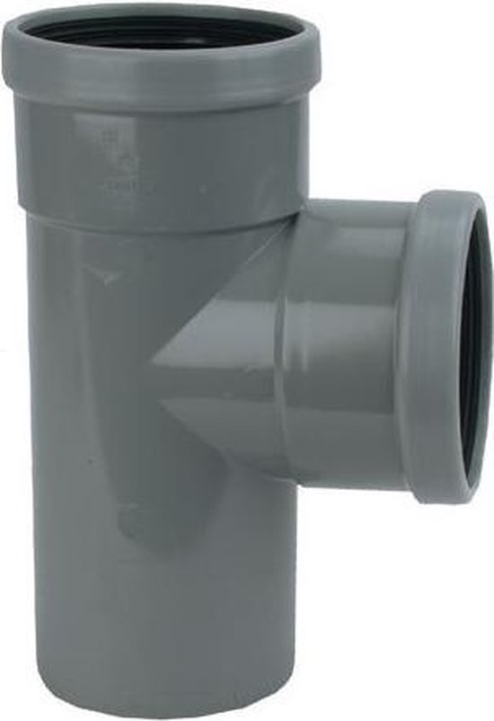 PVC T-Stuk 88° manchet - 2 x mof 1 x spie 110 mm Wavin | bol.com