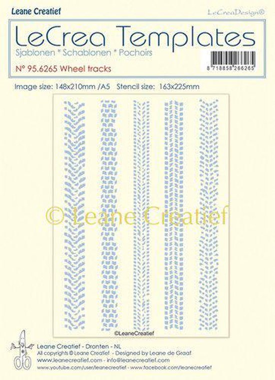 Stencil Banden sporen, grootte design 148x210mm | bol