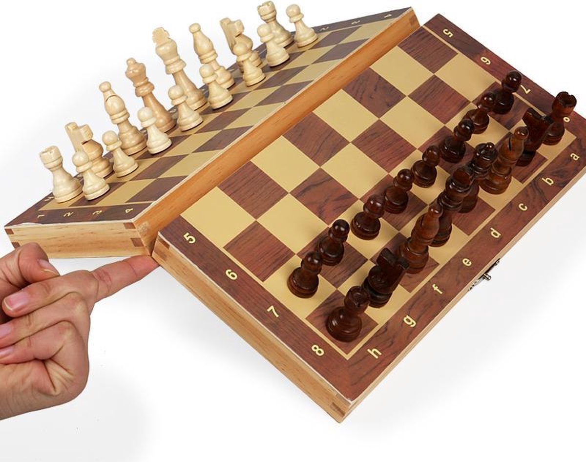 Alian Schaakbord - Schaakset - Schaken - Schaakspel - Houten Schaakspel ...
