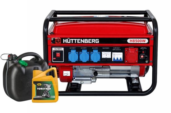 Huttenberg H8500 Stroomgenerator - 2200W - Handstart - Op wieltjes | bol