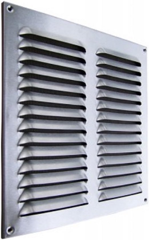 Hoekig Ventilatie Rooster RVS 320x320 mm voor Binnen en Buiten | bol
