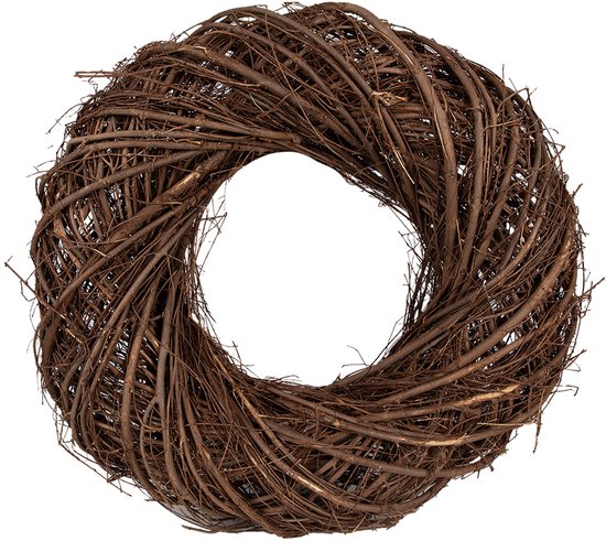 Clayre & Eef Krans Ø 45x12 cm Bruin Rotan | bol