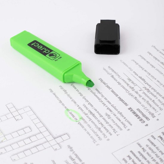 Set van 12 Groene Markeerstiften met Schuine Lasergraaf Kant | bol