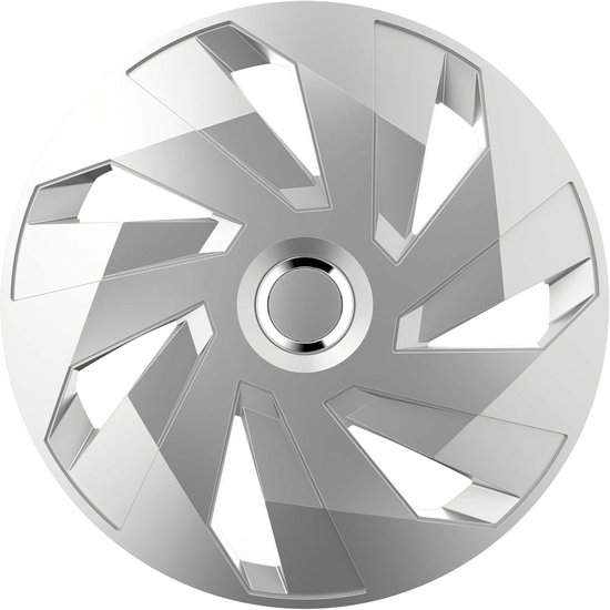 Set van 4 Wieldoppen 14 inch (35,6 cm) - Zilver Design - Universeel ...