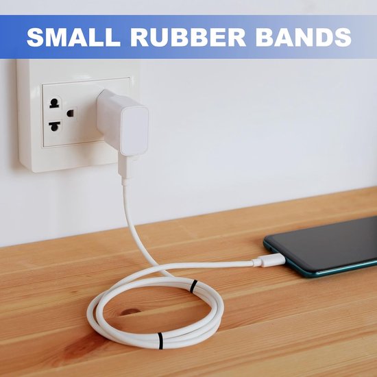 Silicone Rubber Bands - Cable Ties - 1.1 inch - 200pcs Flat Rubber ...