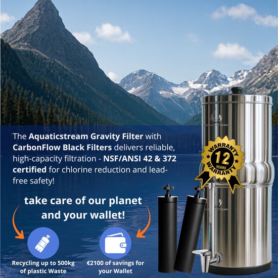 Aquaticstream 8.5L Gravity Filtration System™ | CarbonFlow Black ...