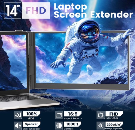 Laptop scherm – Laptop scherm uitbreider – Draagbaar scherm – Extra ...