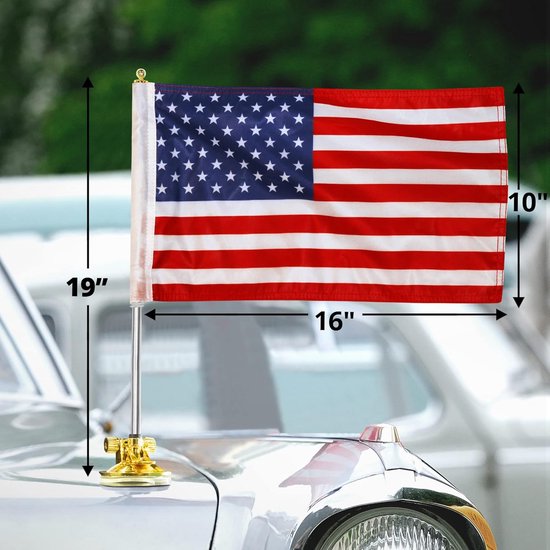 Amerikaanse Vlag met Flexibele Zuignap voor Auto, Vrachtwagen, Boot ...