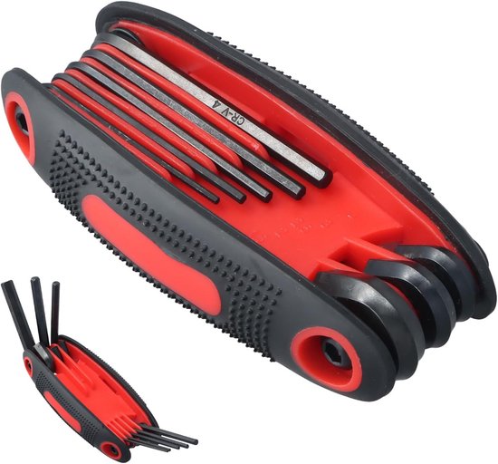 Opvouwbare Inbussleutelset Metrisch Fietsgereedschap Compact en ...