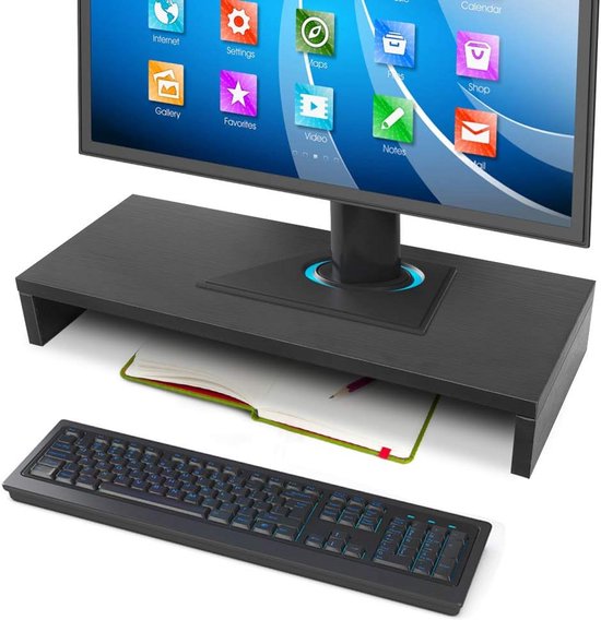Houten Monitorstandaard Verhoger – Ergonomische Plank voor PC, Laptop ...