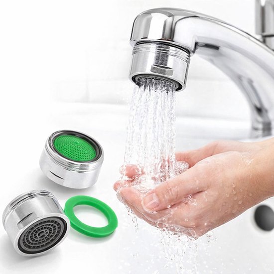 Perlator Kraan M24 – Set van 2 Waterbesparende Kraanopzetten – Tot 70% ...