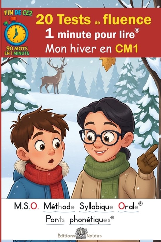 20 Tests de fluence - 1 minute pour lire - Mon hiver en CM1 - 90 mots ...