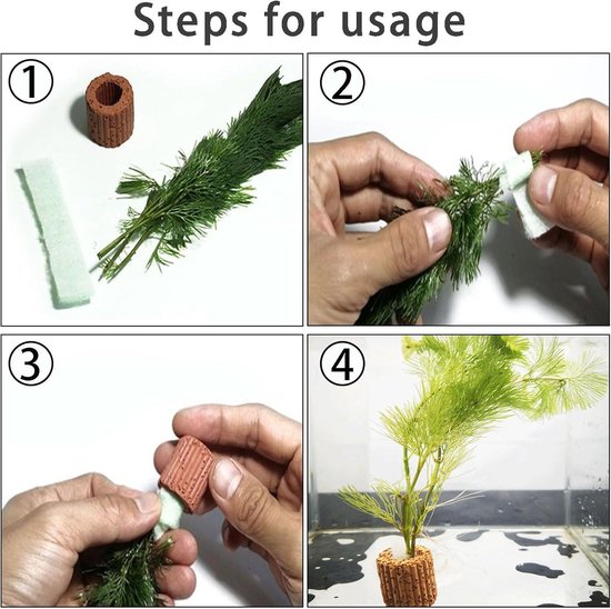Aquarium accessoires voor het bevestigen van waterplanten - 35 stuks ...