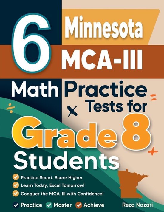 6 Minnesota MCA-III Math Practice Tests for Grade 8 Students ...