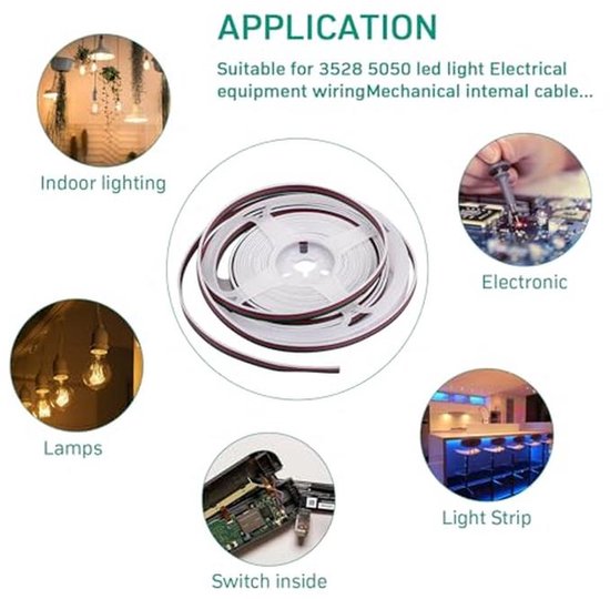 Set van 10 LED Strip Connectoren met Verlengkabel van 5 meter - 5 ...