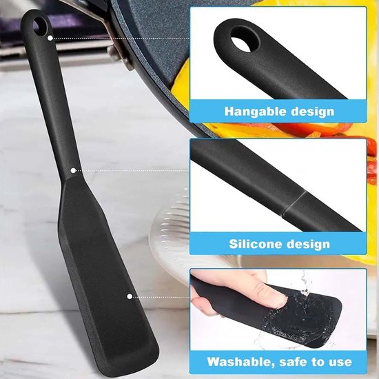 Set van 2 Siliconen Spatels - Anti-Aanbak & Flexibel - Voor ...