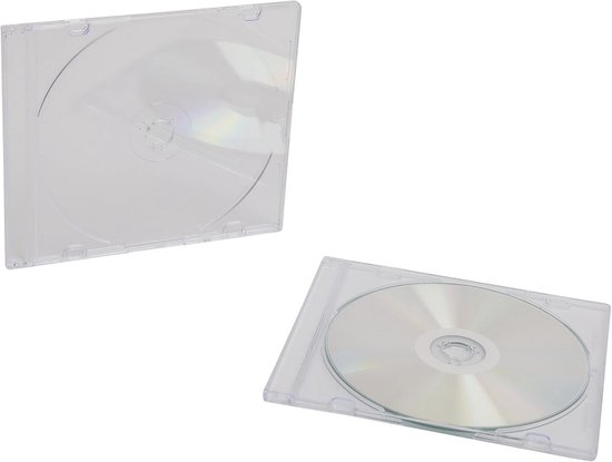 CD/DVD Slimline Hoesjes 5.2mm Dikte - Doorzichtige Achterkant - 100 ...