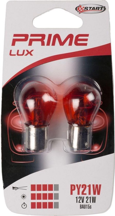 Pair Amber Glass Car Indicator Bulbs 12V 21W BAU15s | bol