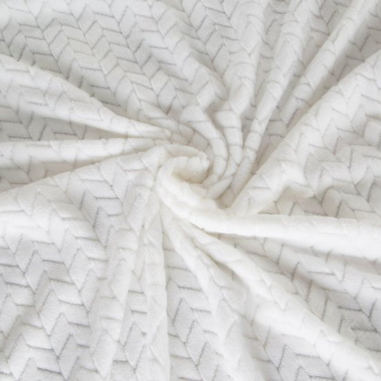 Design 91 Cindy Serie - Katoenen Plaid - 70x160 cm - Crème - Zacht en ...