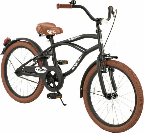 Jongensfiets 20 inch Cruiser Mat-Zwart (2023) - Jongensfiets | bol.com