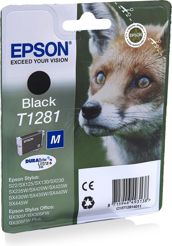Epson T1281 Inktcartridge Zwart bol
