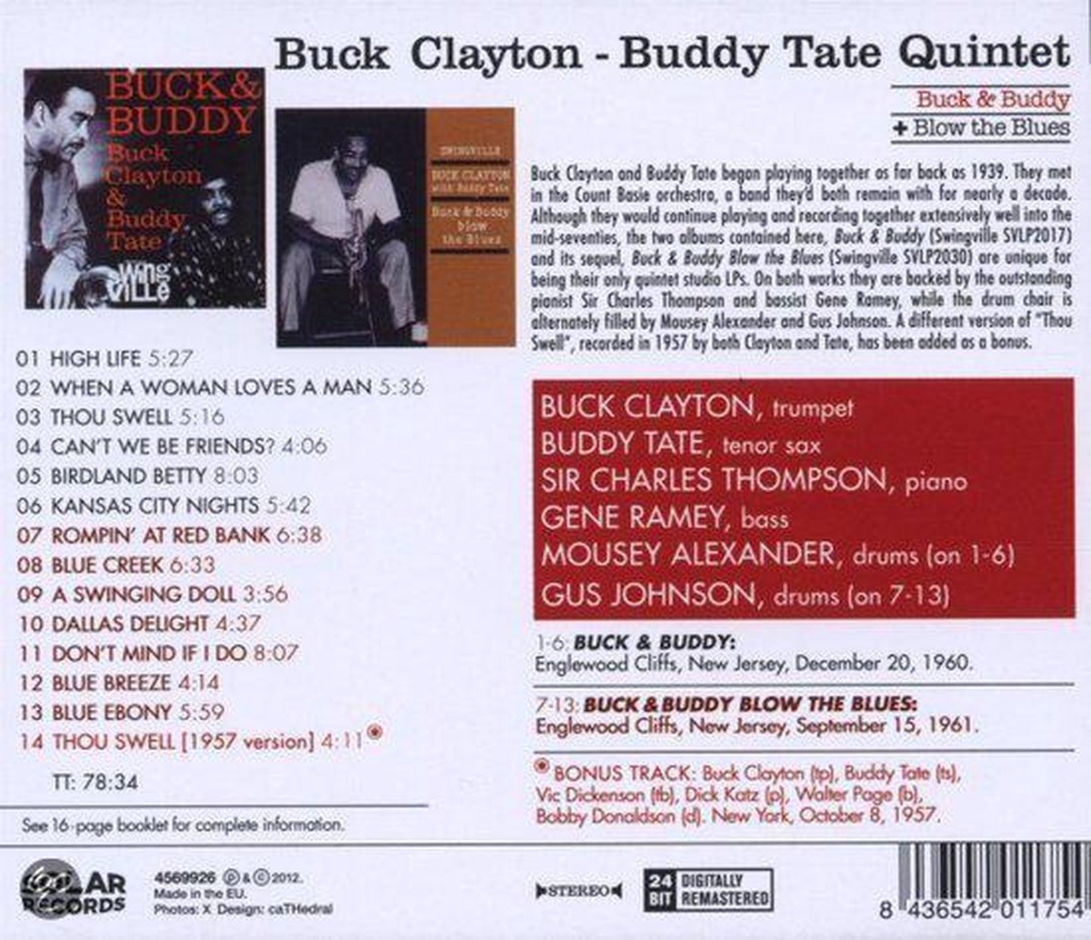 Buck And Buddy / Buck And Buddy Blow The Blues, Buck Clayton & Buddy ...