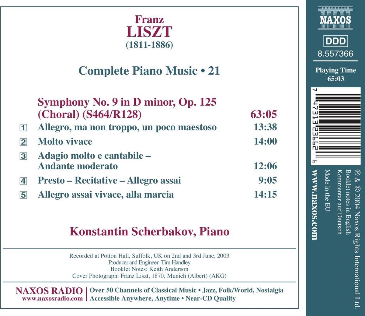 Liszt Piano Music . 21, Franz Liszt | CD (album) | Muziek | bol