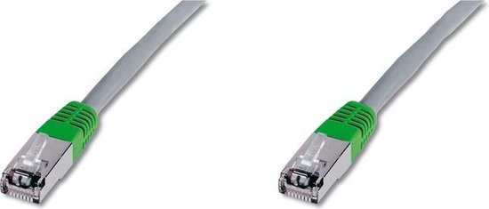 Netwerkkabel Rj45 (Cross) Cat 5E F/Utp 1 M Grijs Verdraaide Paren Digitus | bol.com