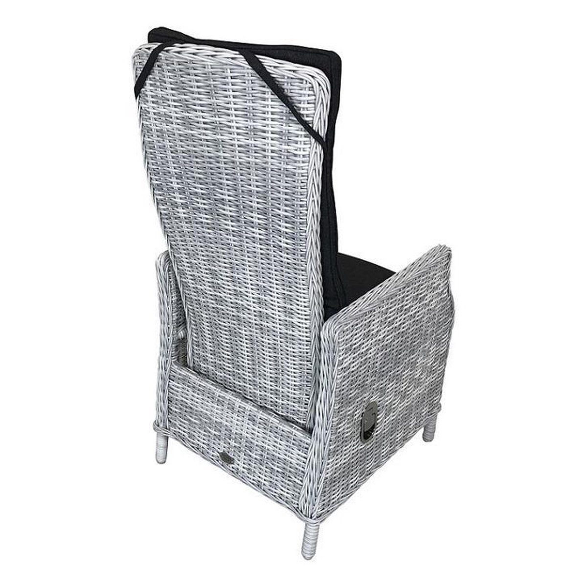 Victoria verstelbare tuinstoel Wicker White Faded Grey | bol