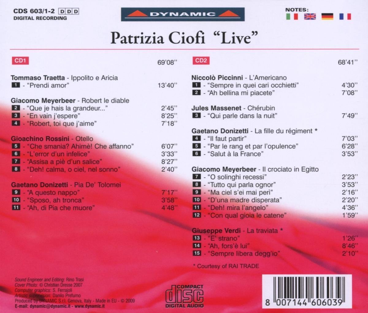 Patrizia Ciofi - Live, Various | CD (album) | Muziek | bol.com